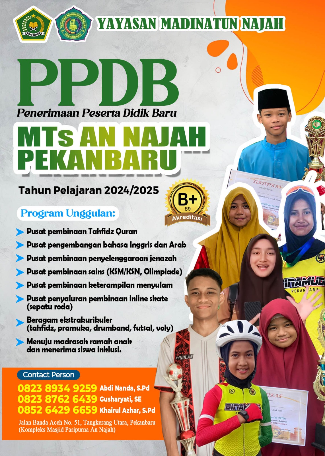 PPDB MTs An Najah Pekanbaru Tahun 2024 - MTs An-Najah Pekanbaru